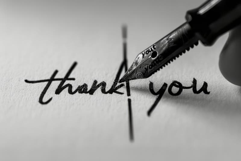 Expression of Gratitude with a Heartfelt Thank You Inscription Stock ...