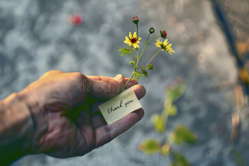 Expression of Gratitude with a Heartfelt Thank You Inscription Stock ...