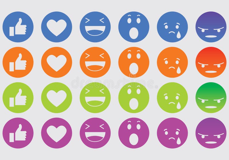 Expression icons stock vector. Illustration of button - 72844364