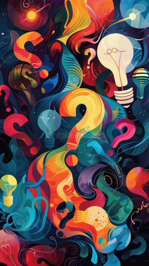 Expression of Ideas through Abstract Illustration a Canvas of Curiosity ...