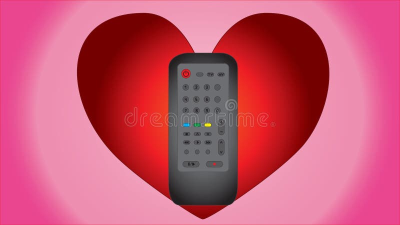 Expression of Love for the Remote Control. Stock Vector - Illustration ...