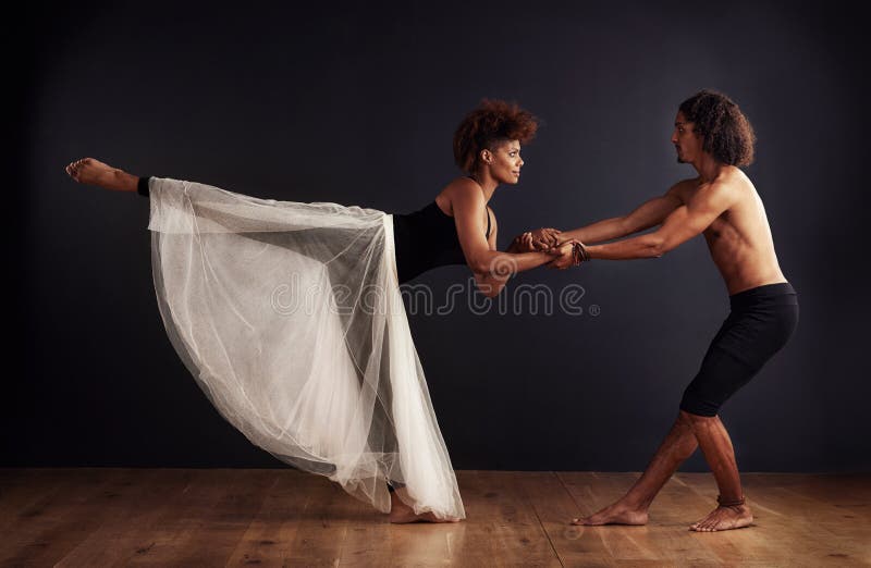 Expression of a Love Story. a Female and Male Contemporary Dancer ...