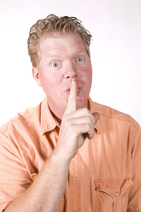 Man saying shhh stock photo. Image of people, employee - 36507826