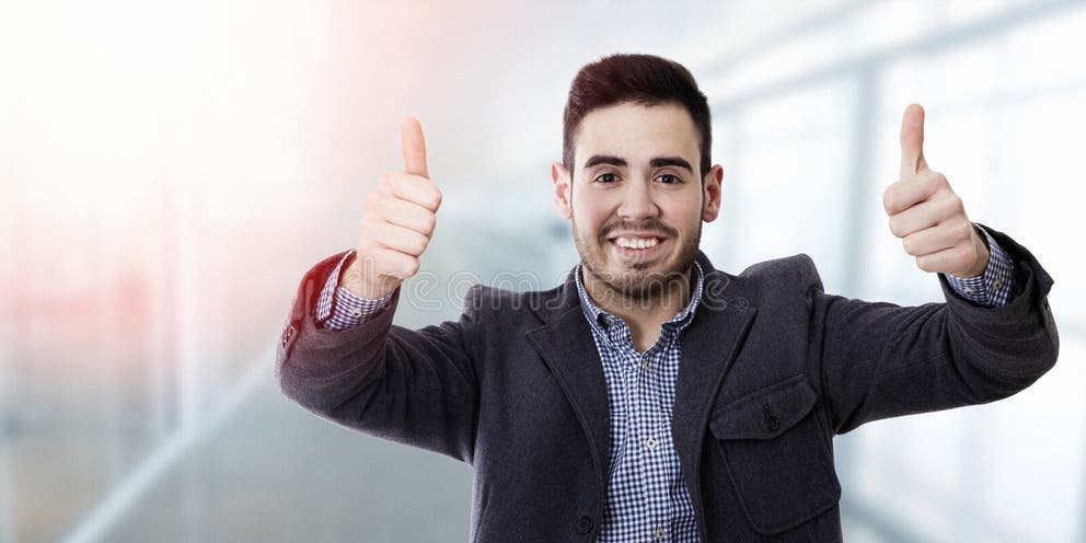 Expression of Okay Young Man Stock Image - Image of luck, leader: 94705767