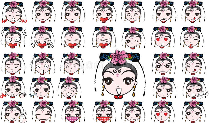 Expression Package Drawing Design Stock Illustration - Illustration of ...