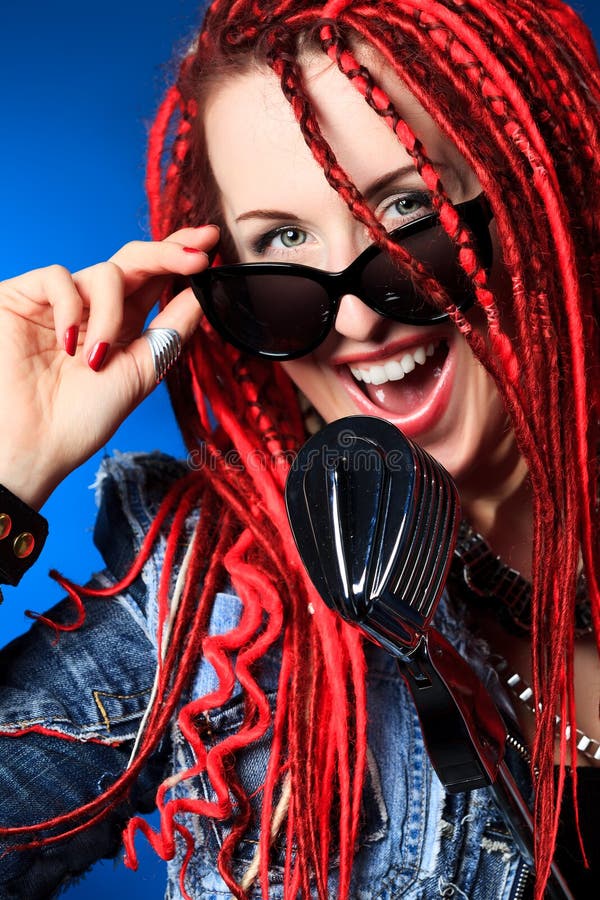 Gothic singer stock photo. Image of female, musician - 32893194