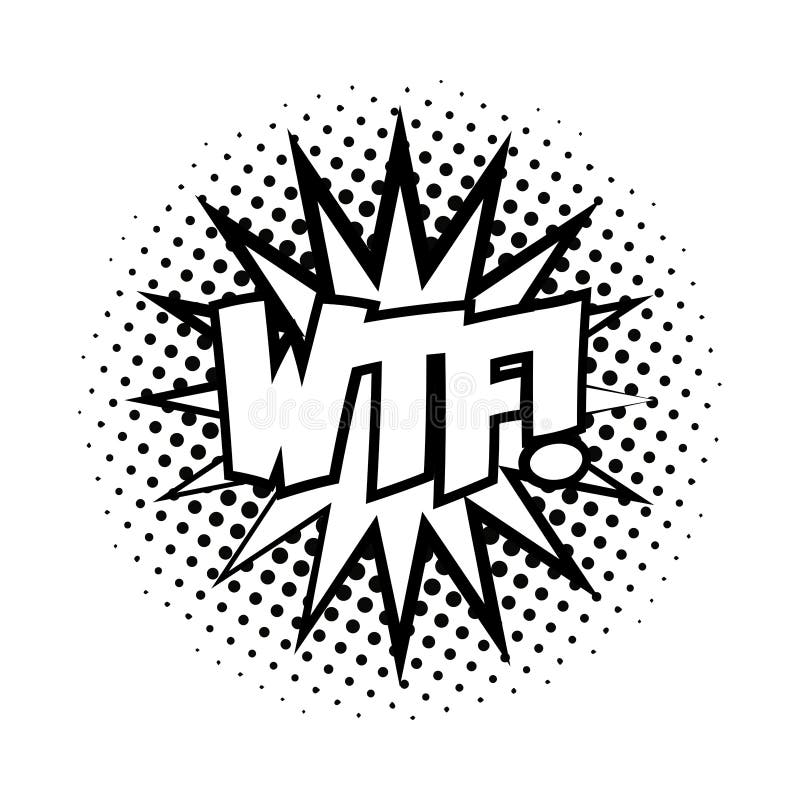 Expression Splash with Wtf Word Pop Art Line Style Stock Vector ...