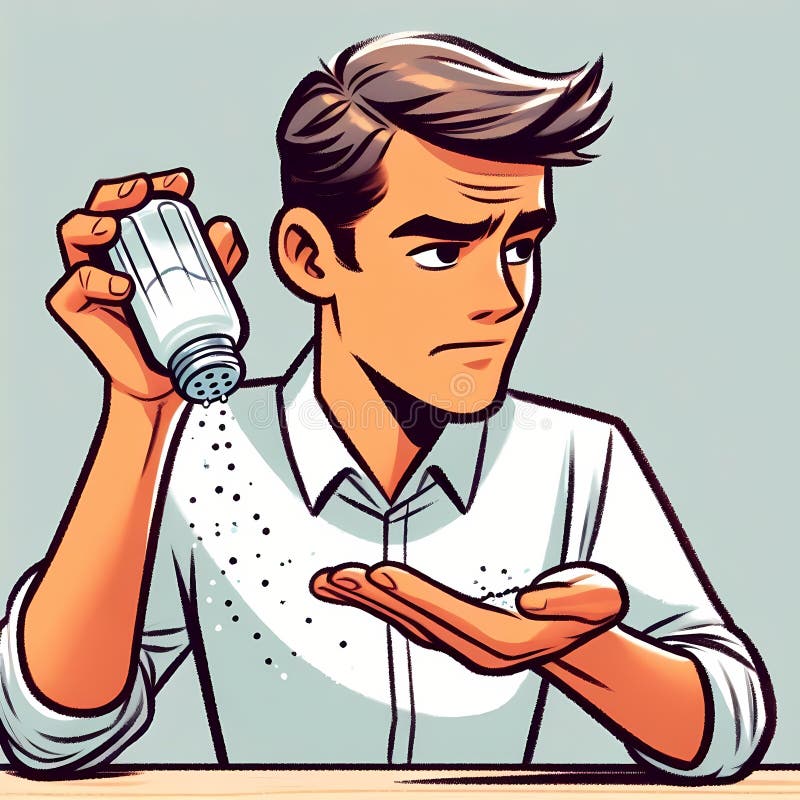 Expression "Take it with a Grain of Salt" Stock Illustration ...