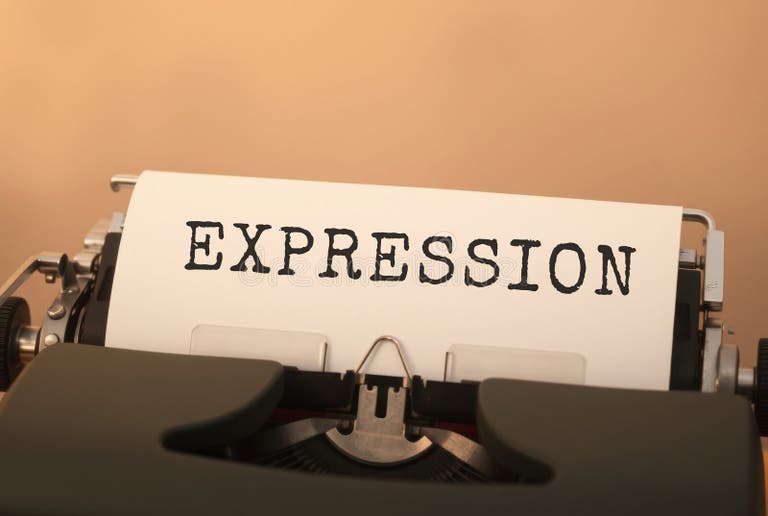 Expression Text Inscription on Paper Printing Machine Background Stock ...