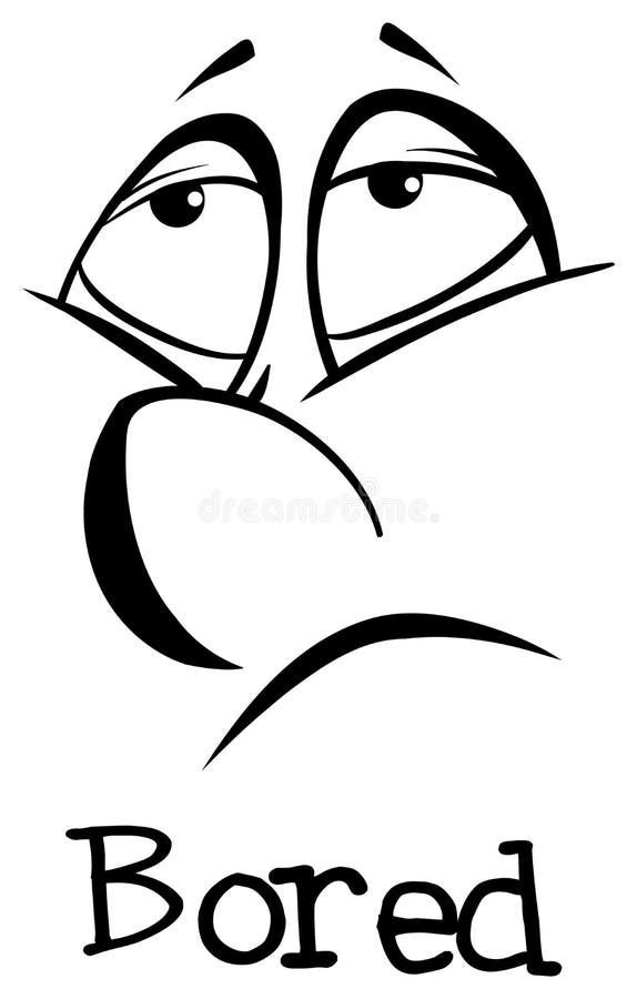 Expression words for bored stock vector. Illustration of flashcard ...