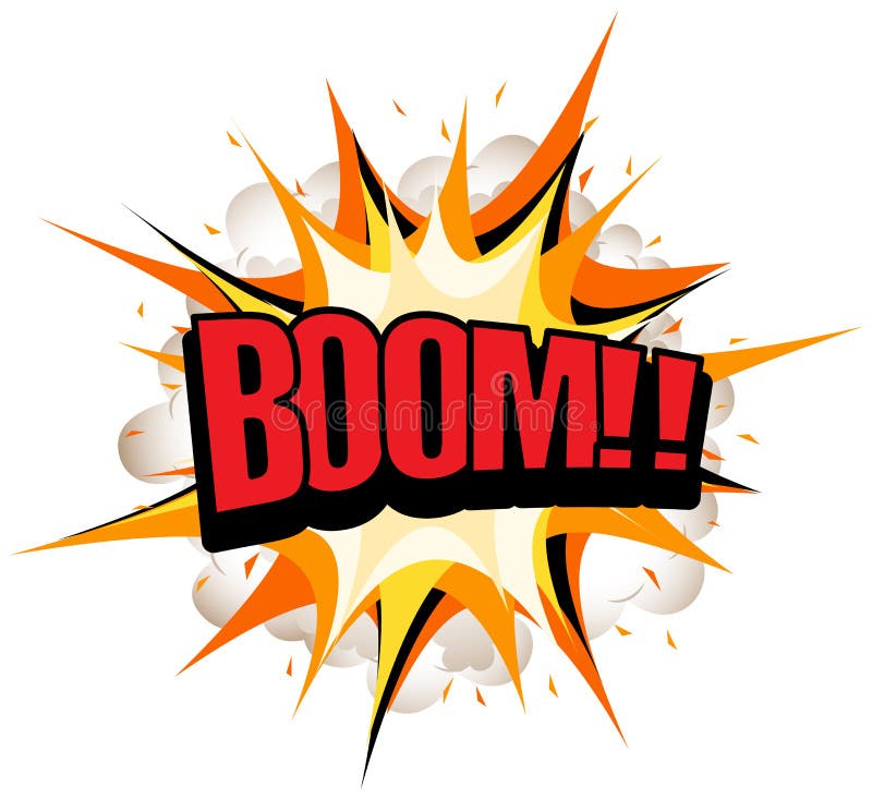 Expression Words Design for Boom Stock Vector - Illustration of word ...