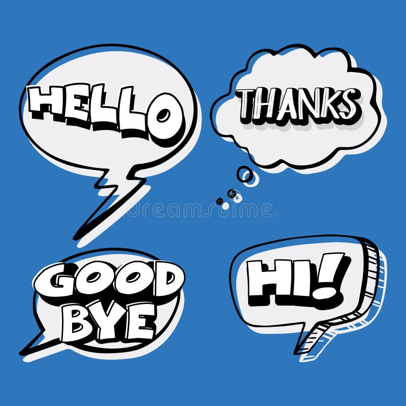 Expression Words Design for Four Words Stock Vector - Illustration of ...