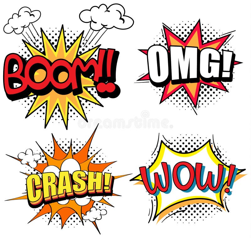 Expression Words Design for Four Words Stock Illustration ...