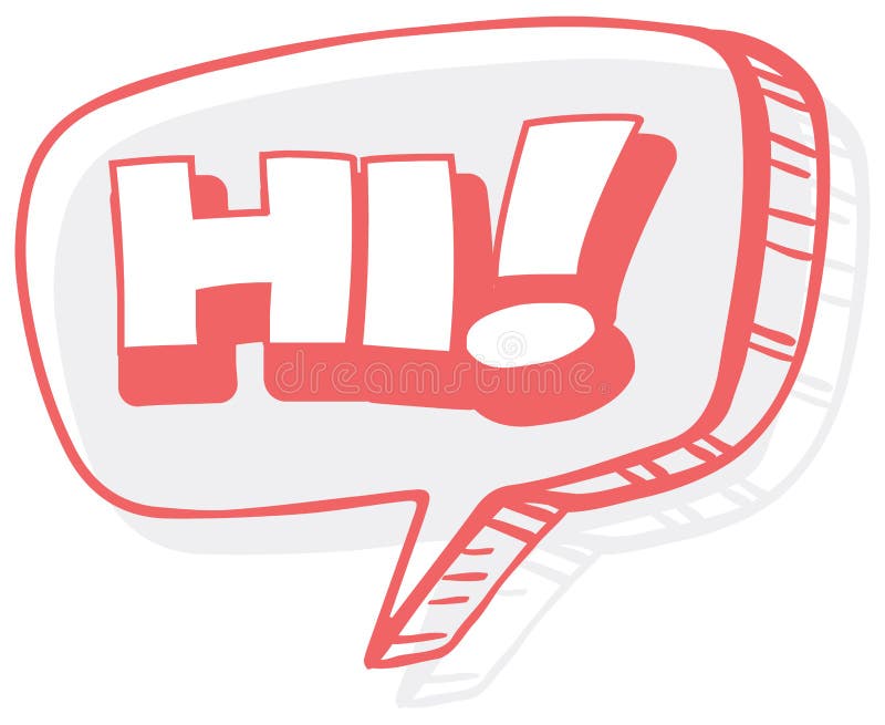 Expression Words Design for Hi Stock Vector - Illustration of clip ...