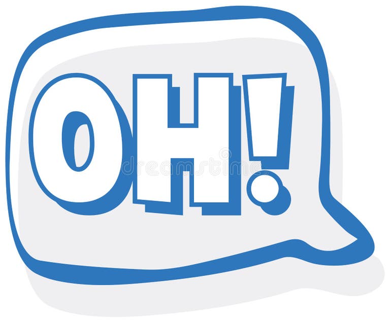 Expression Words Design for Oh Stock Vector - Illustration of sticker ...