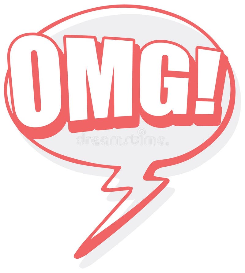 Expression Words Design for OMG Stock Vector - Illustration of adhesive ...