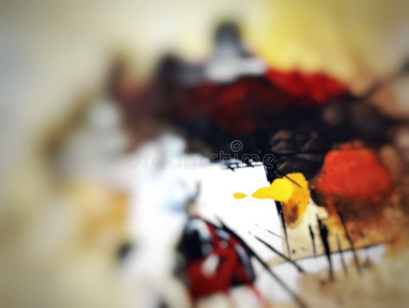 Defocused Expressionism Abstract Painting Art Stock Photo - Image of ...