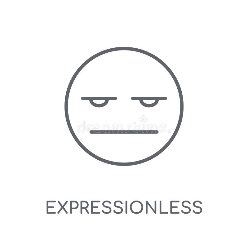 Expressionless Emoji Linear Icon. Modern Outline Expressionless Stock ...