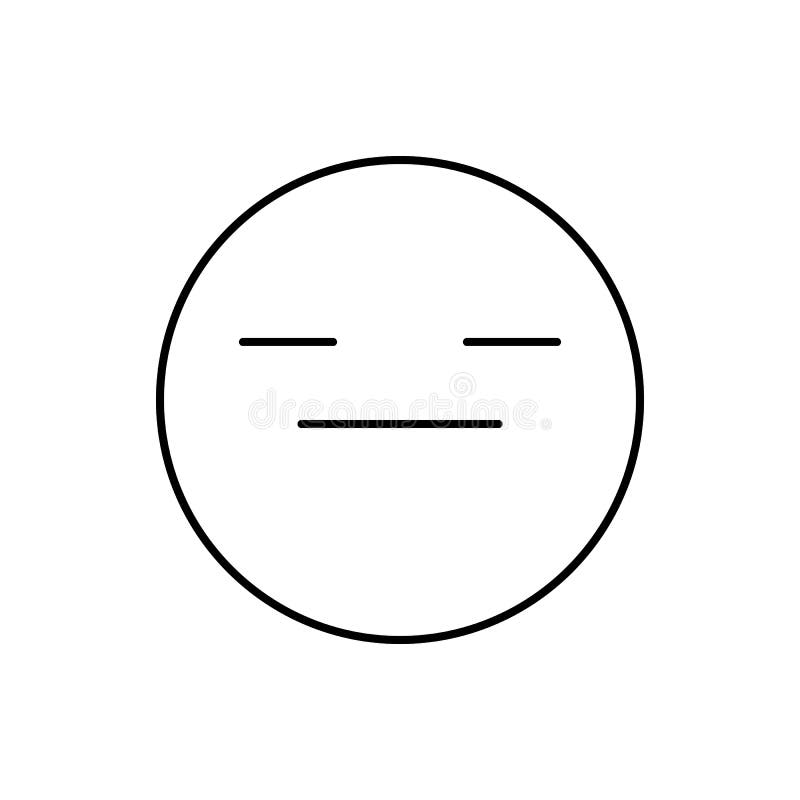 Expressionless, Emotions Icon. Simple Line, Outline Vector Expression ...