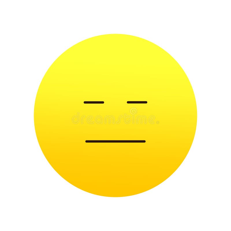 Expressionless Face Emoji. Neutral Mood. Vector Illustration. EPS 10 ...
