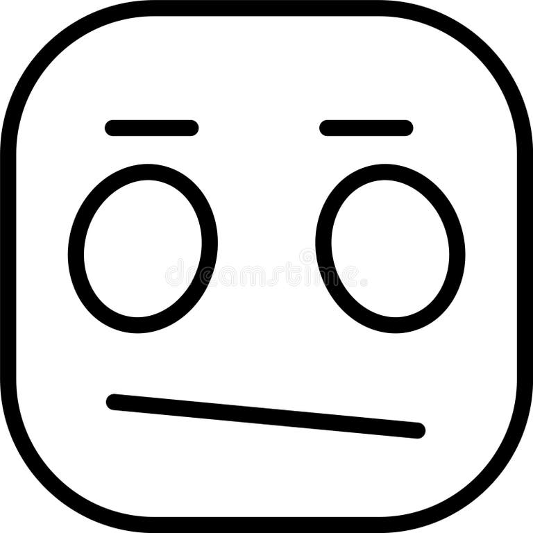 Expressionless Face Vector Icon Stock Illustration - Illustration of ...