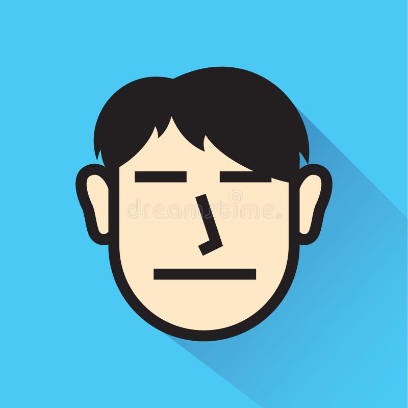 Expressionless Man. Vector Illustration Decorative Background Design ...