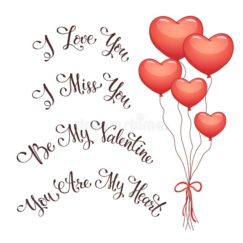 Expressions De Saint-Valentin Illustration de Vecteur - Illustration du ...