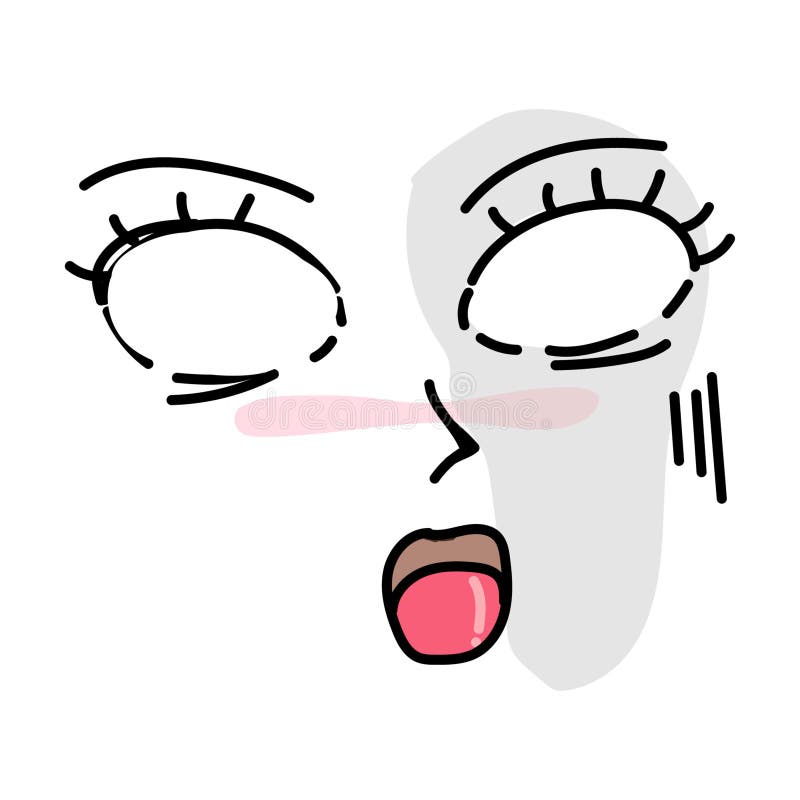 The Expressions and Emotions of the Cartoon Characters. Stock ...