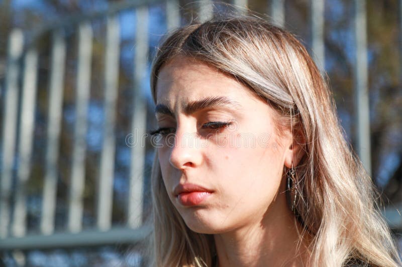 Heavy Thoughts Linger in the Open Air Stock Photo - Image of person ...