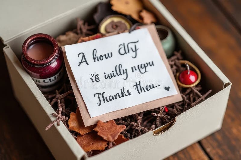 Expressions of Gratitude in a Thoughtful Package Stock Illustration ...