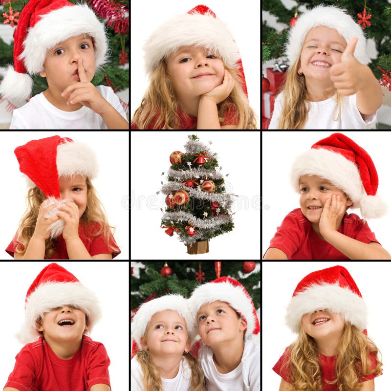 Expressions of Kids Having Fun at Christmas Time Stock Photo - Image of ...