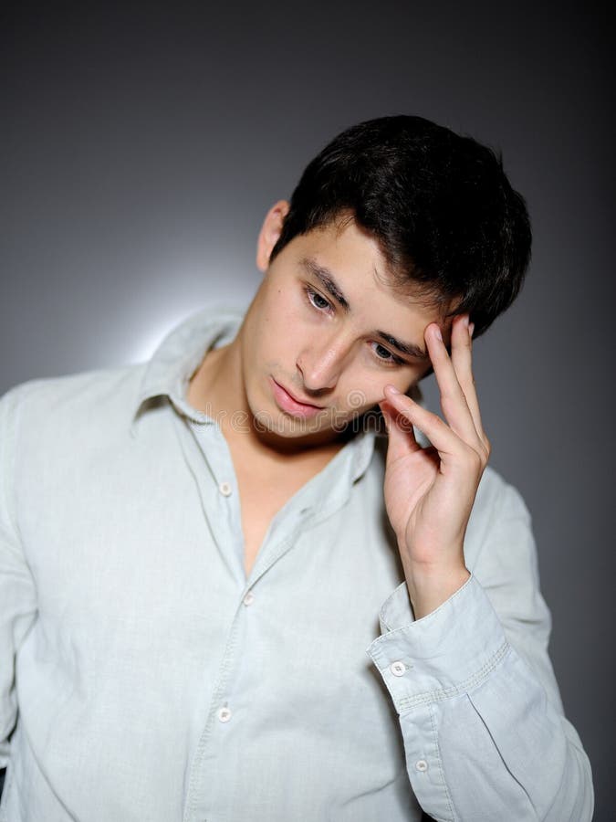 Expressions.man Feeling Sad and Depressed Stock Image - Image of ...