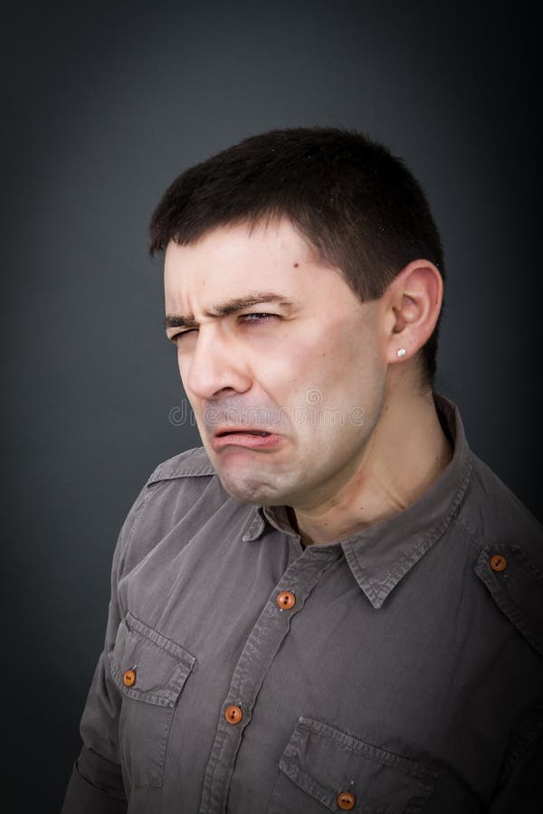 Man with Long Nose. Liar Concept. Human Face Expressions, Emotions ...