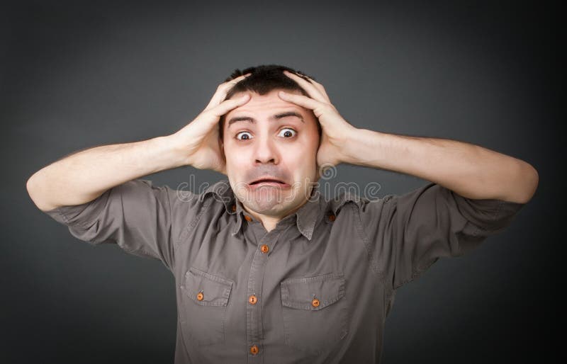 Happy surprised man stock photo. Image of looking, business - 30751530