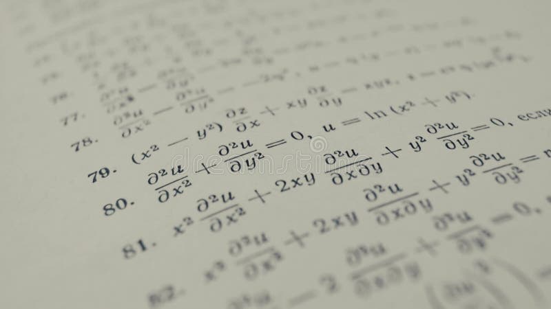 Formulas Mathematic Formulae Equations on Paper Integral Book Stock ...