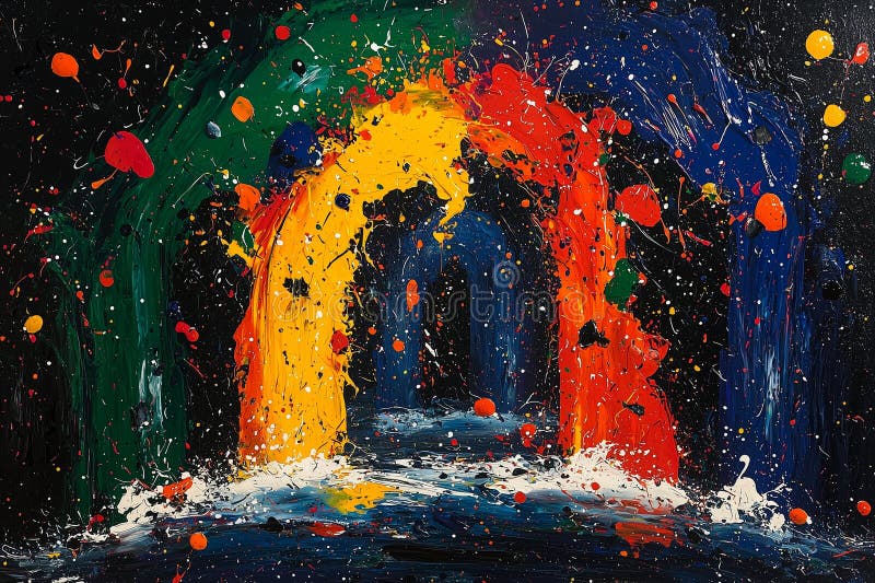 Expressive Abstract Paintings with Dynamic Color Contrasts and Textures ...