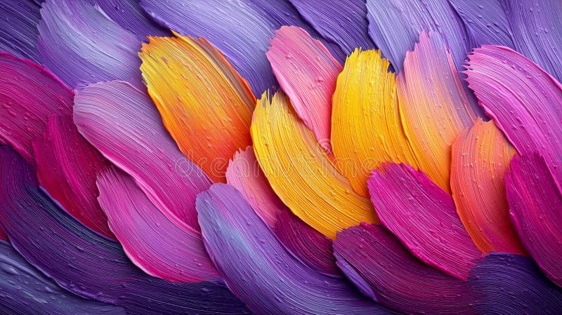 Vibrant Acrylic Paint Strokes with Bold Colors and Dynamic Modern ...