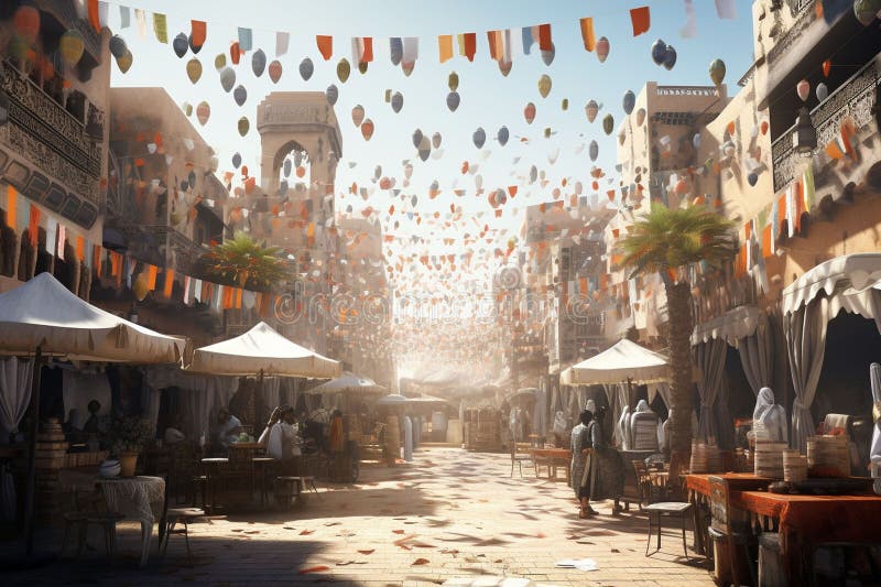 Expressive Arabic Language Day Celebrations in Stock Illustration ...