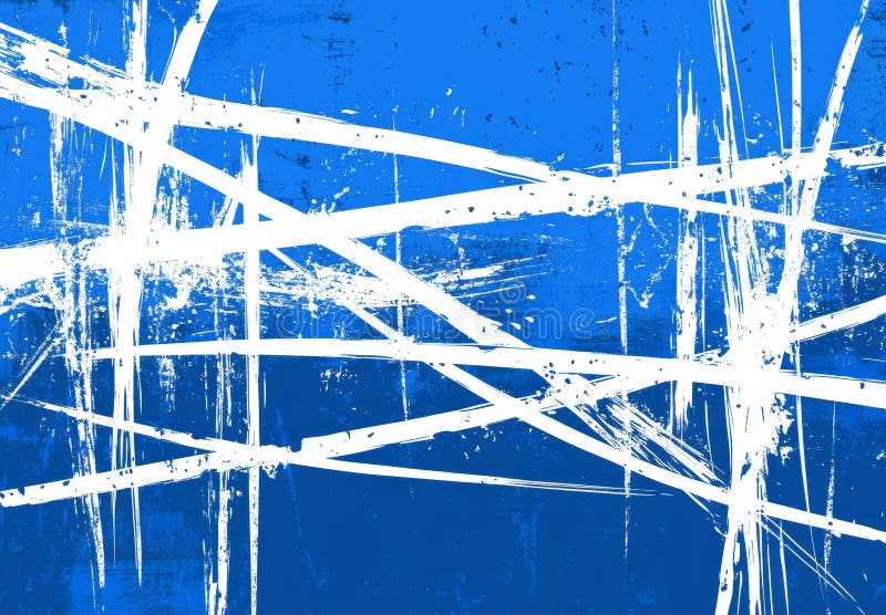 Expressive Artistic Strokes on a Blue Canvas Create a Unique Abstract ...