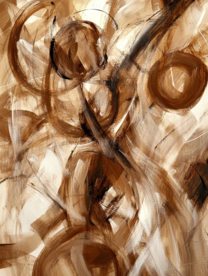 An Expressive Artwork Features Flowing Forms and Swirling Lines in ...