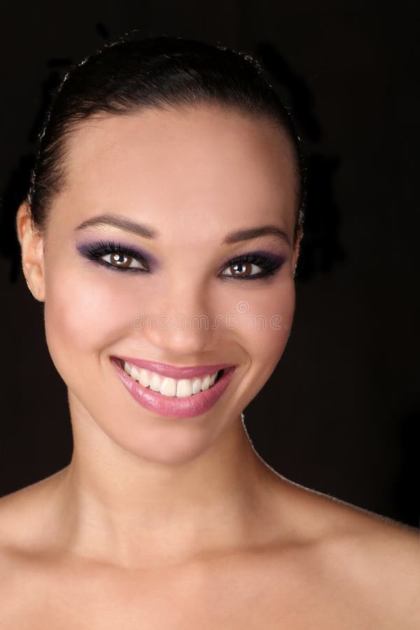 Expressive Beautiful African American Woman Dramatic Lighting Stock ...