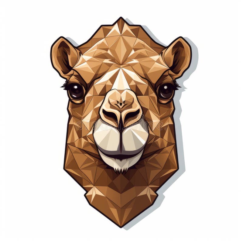Expressive Camel Head Sticker - Symmetrical Vector Design Stock ...
