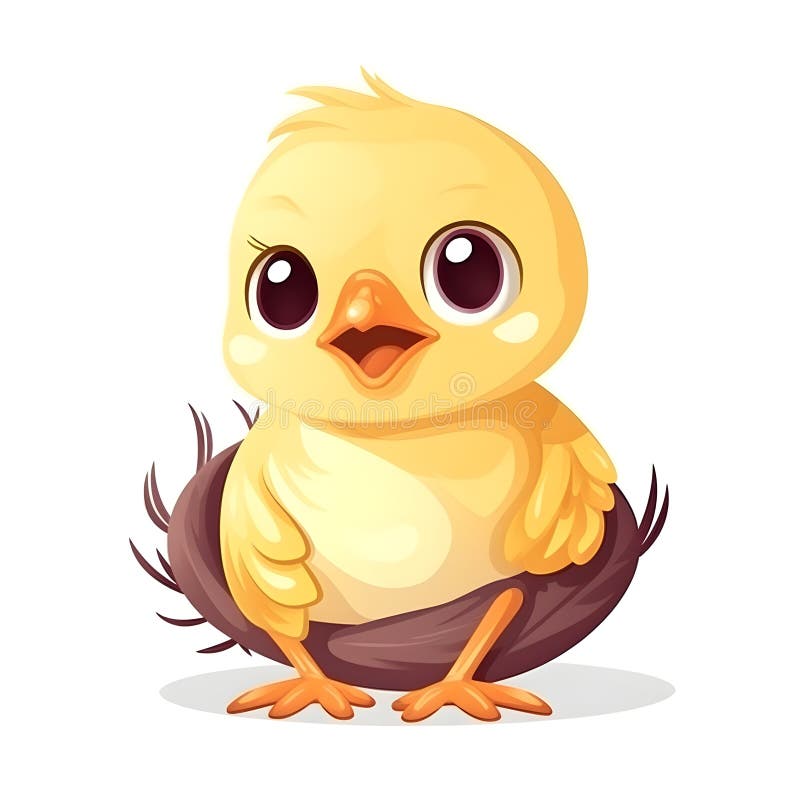 Expressive chick drawing stock illustration. Illustration of wallpaper ...
