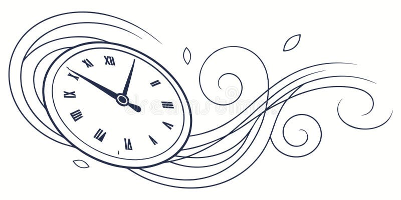 Expressive Clock, Fluid Time Concept, Vector Design Generative AI Stock Vector - Illustration of ...