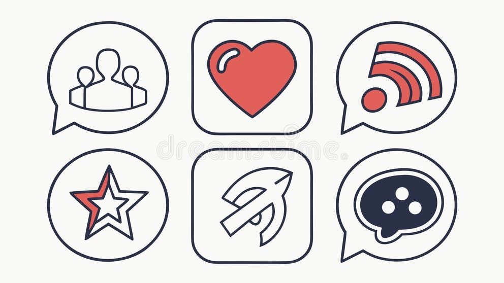 Expressive Communication Icons: Chat, Emotions, Notifications, and ...