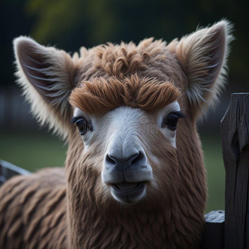 Expressive Cute Llama stock illustration. Illustration of expressive ...