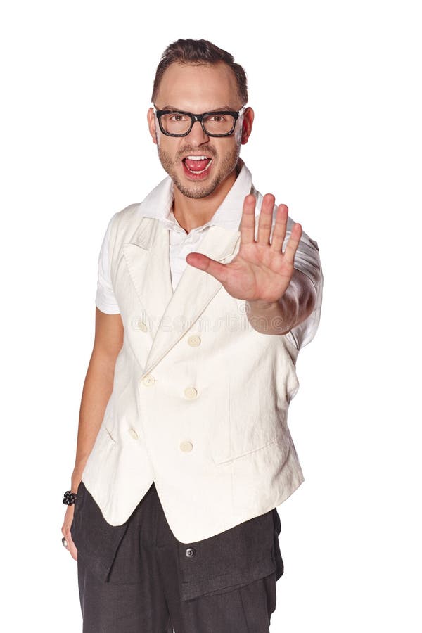 Expressive Dude Man Pointing at Camera Stock Image - Image of index ...