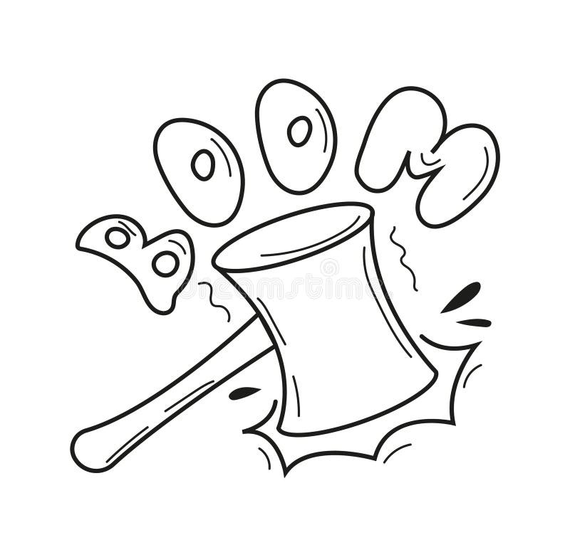 Expressive and Emotional Doodle-style Phrase Boom with a Hammer Vector ...