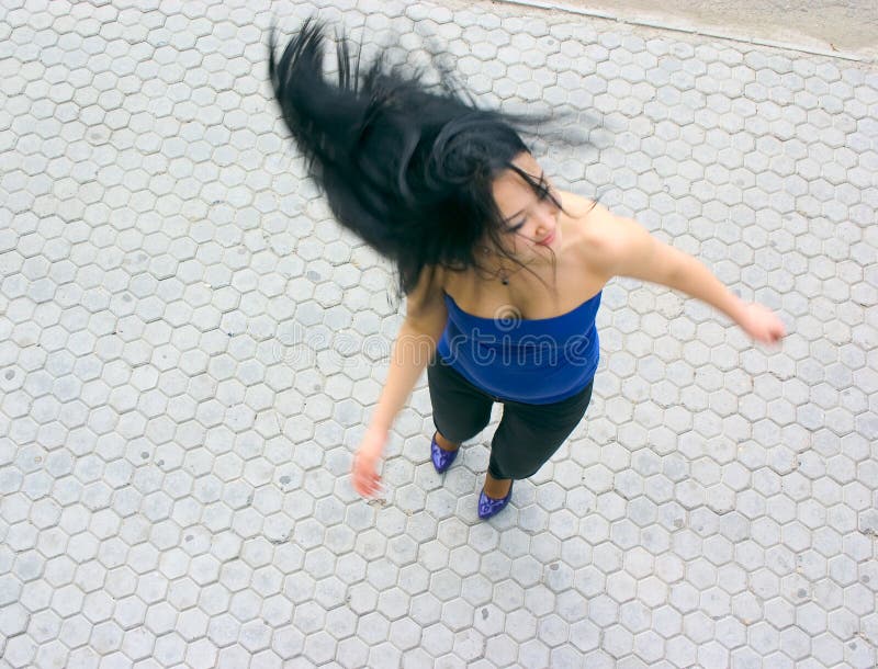 Expressive girl in motion stock photo. Image of asian - 9511316