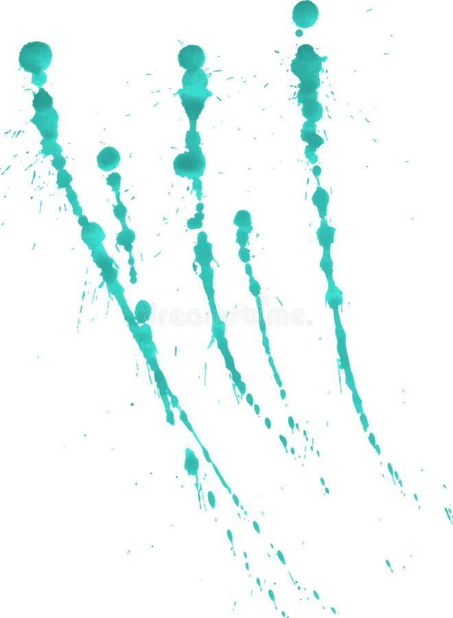 Expressive Green Paint Splash Element with Dynamic Dripping Effect ...